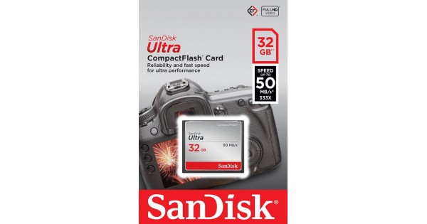 Thẻ nhớ CF SanDisk Ultra 32GB / 333X / 50MB/s-Hàng chính hãng-Giá và dịch vụ tốt nhất tại Mayanh9x